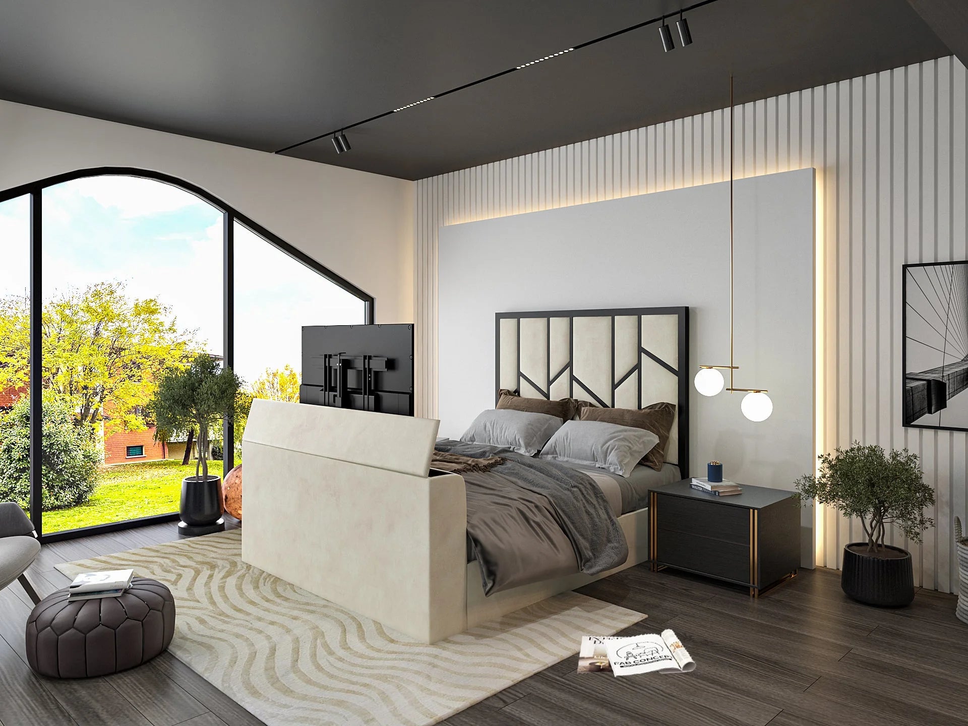 Alicia Luxe Metal Electric TV Bed Frame – Love My Bedss